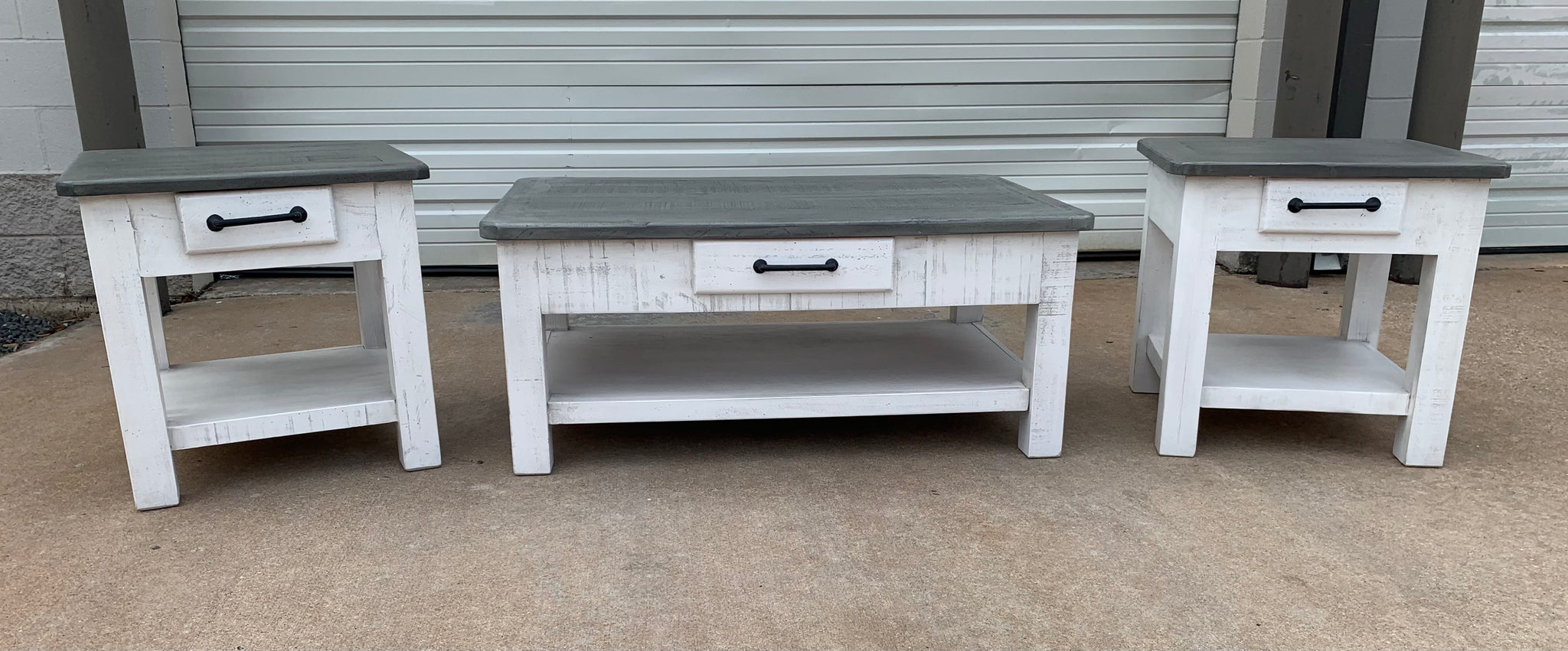Stone coffee table and end tables store
